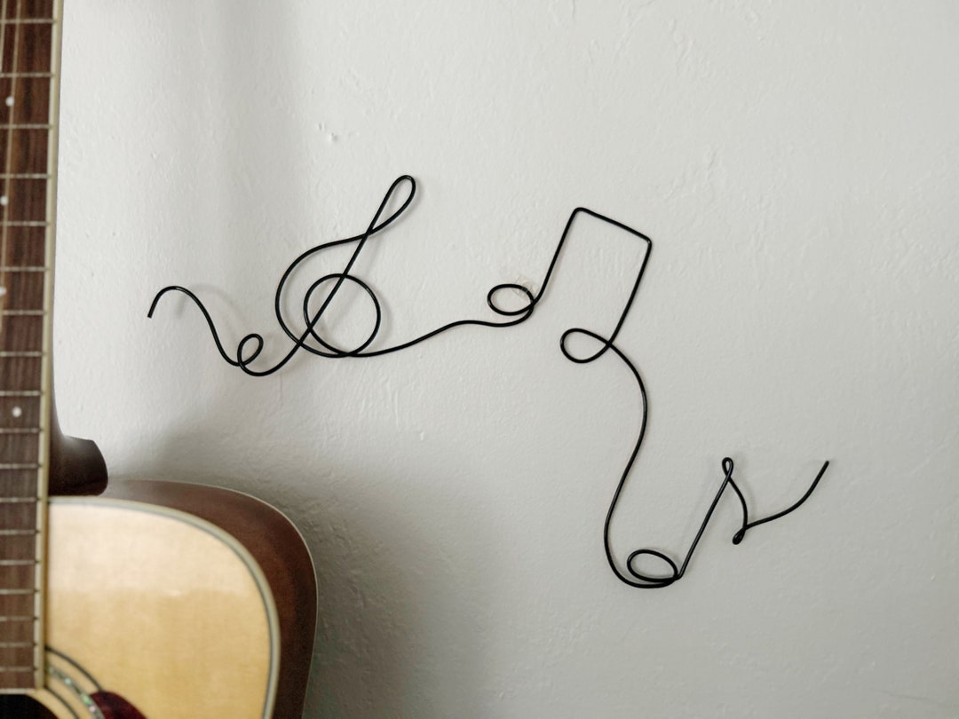 Metal Musical Note Wire Wall Art | Note Wall Art | Musician Decor ...
