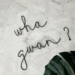 Wha Gwan Jamaican Sign | Welcome Wire Wall Sign | Wire Words | Metal ...
