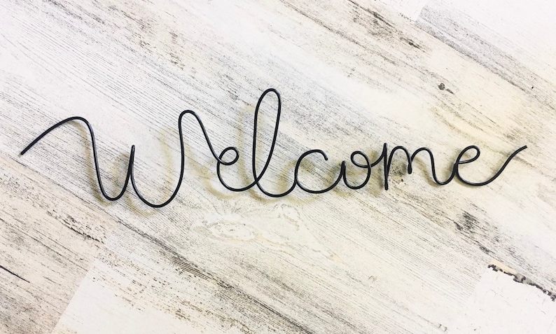 WELCOME Wire Word Sign Wire Words Wire Word Sign Wire - Etsy