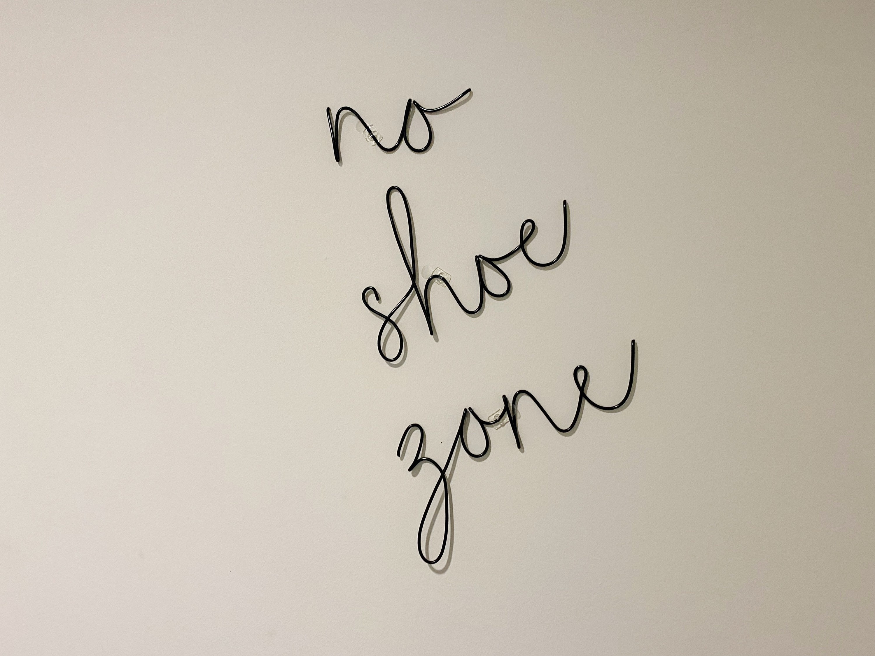 No Shoe Zone No Shoes Sign Entryway Sign Wire Word Sign - Etsy