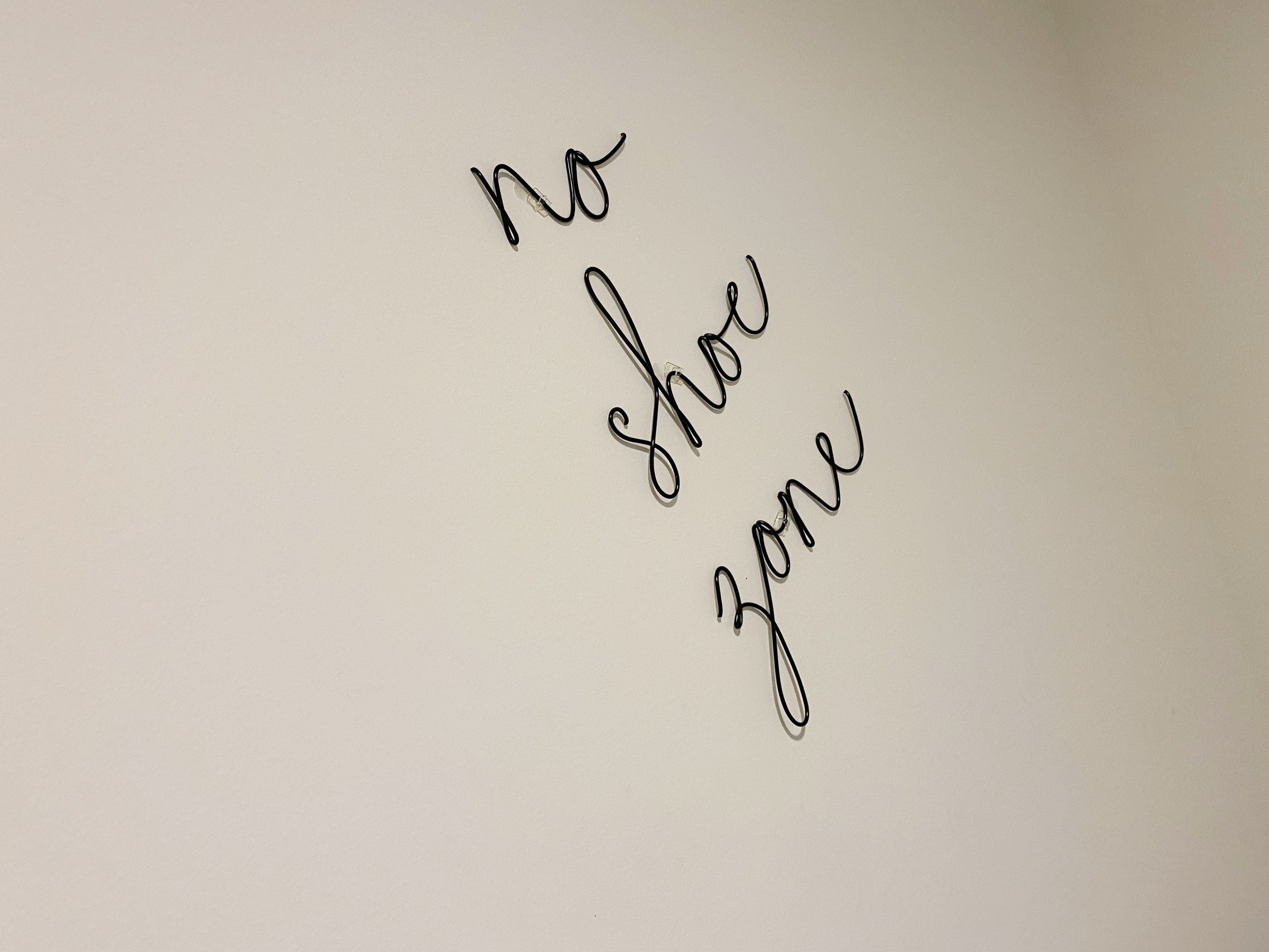 No Shoe Zone No Shoes Sign Entryway Sign Wire Word Sign - Etsy