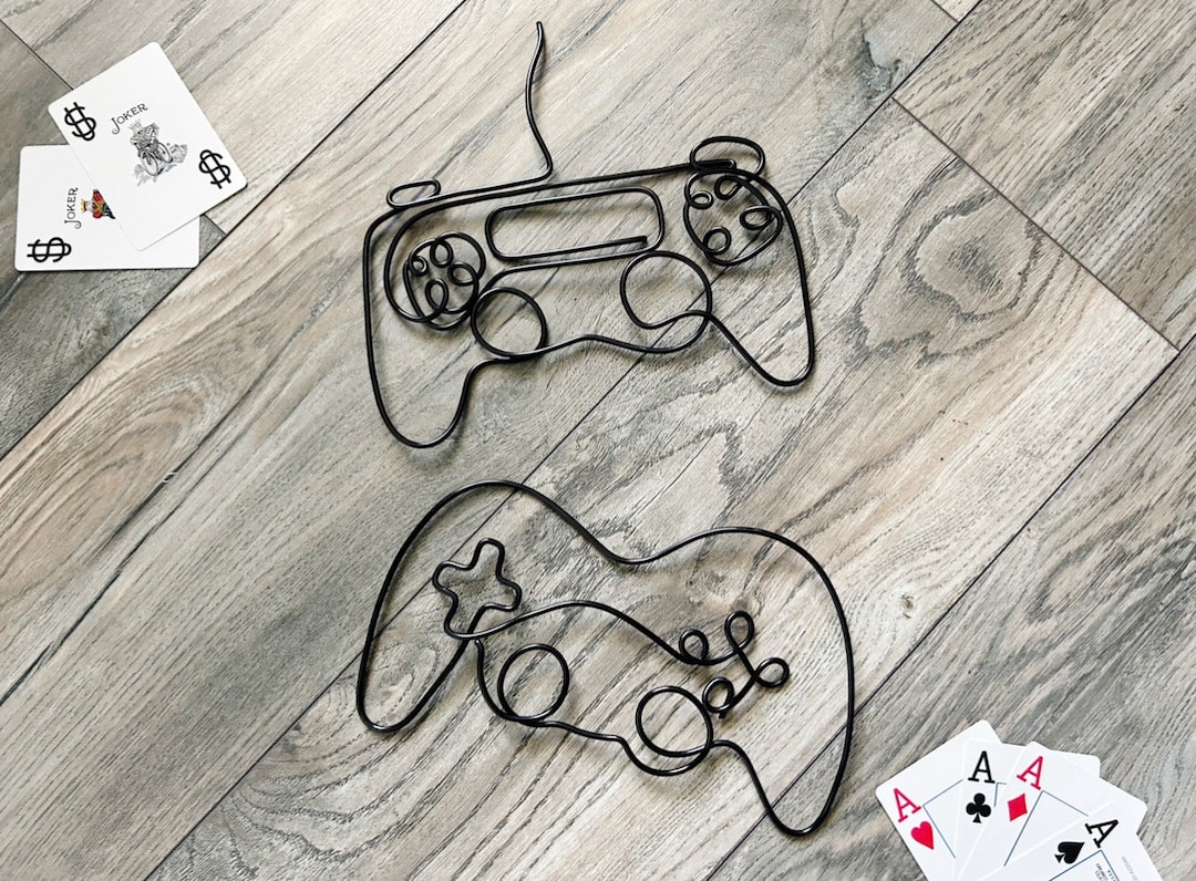Handmade Gamer Wall Art | Wire Decor | Game Control Art | Gamer Room ...