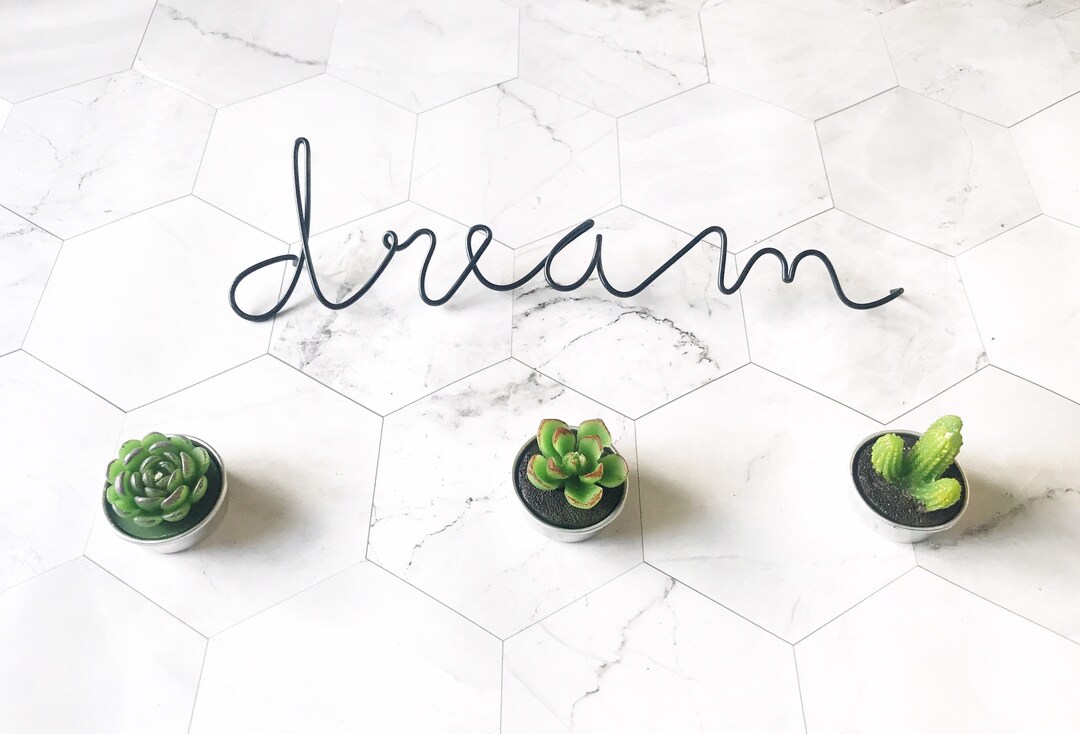 DREAM Wire Word Sign | Wire Words | Rustic Wire Word Sign | Wire ...