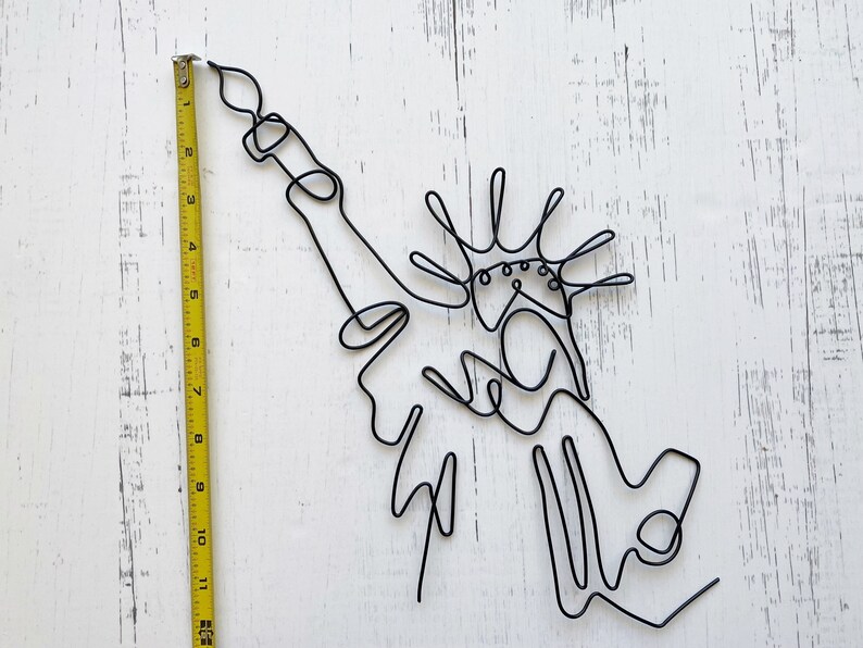 Statue of Liberty One Line Wire Art | Bedroom Sign | Guest Room| Wire ...