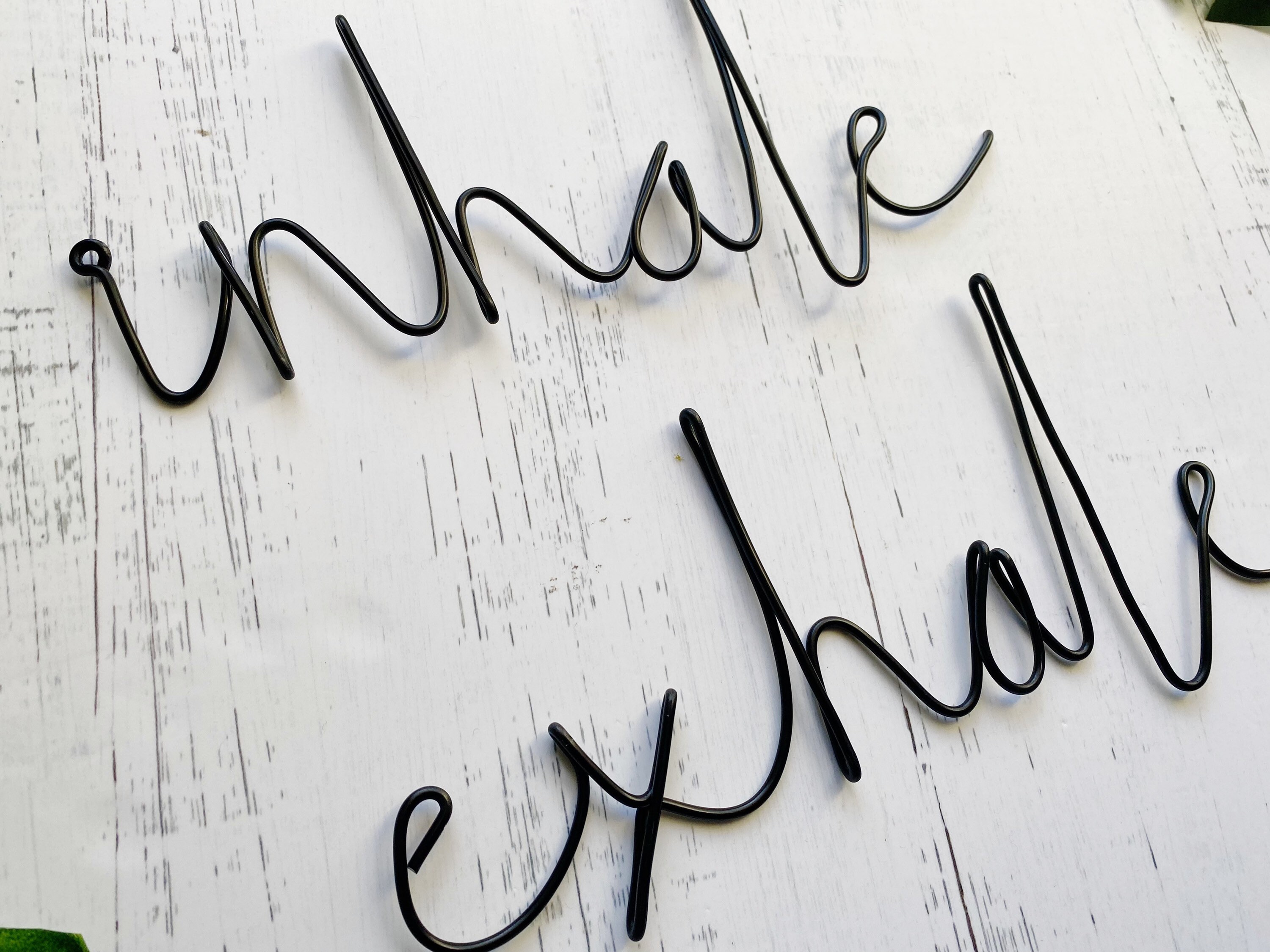 Inhale Exhale Wire Wall Sign Wire Words Wire Wall Art | Etsy