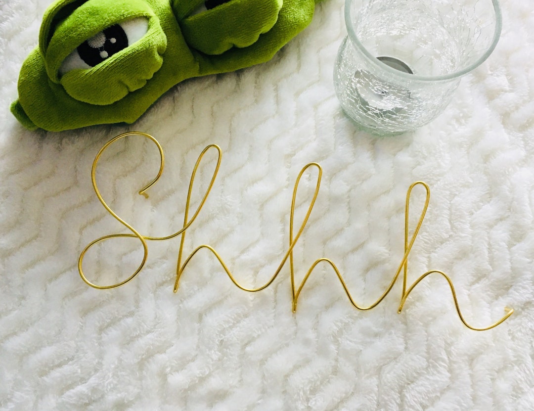 Shhh Wire Wall Sign | Wire Words | Bedroom Sign | Do Not Disturb | Wire ...