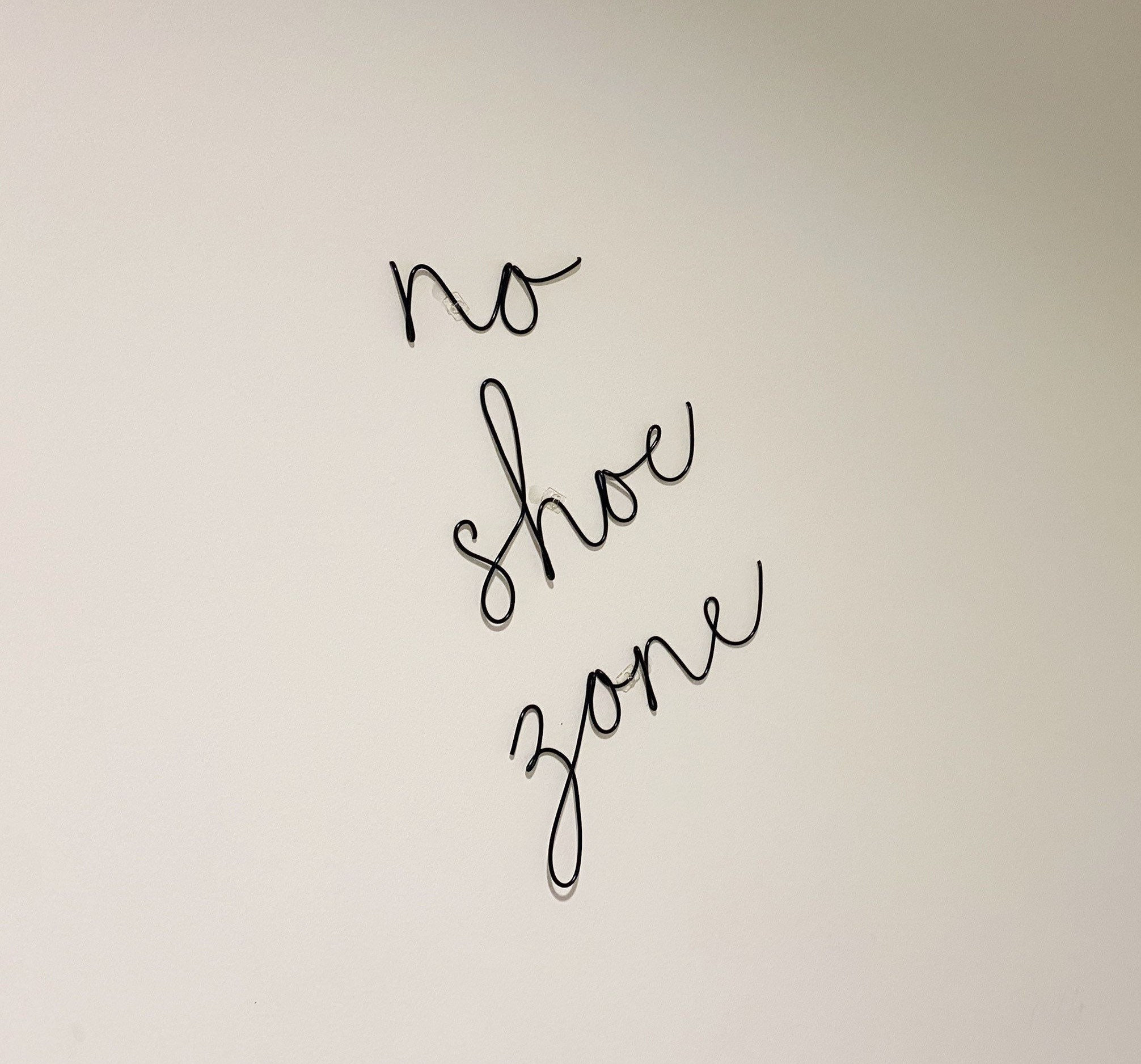 No Shoe Zone No Shoes Sign Entryway Sign Wire Word Sign - Etsy