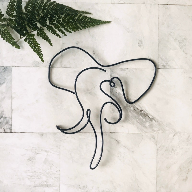 Wire Wall Hanging Elephants - Etsy