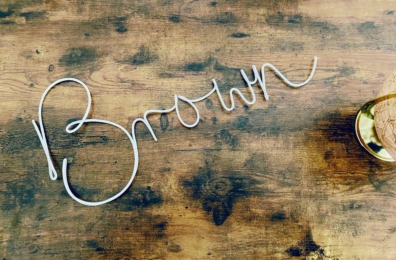 Wire Family Name Sign Last Name Sign Metal Name Sign - Etsy