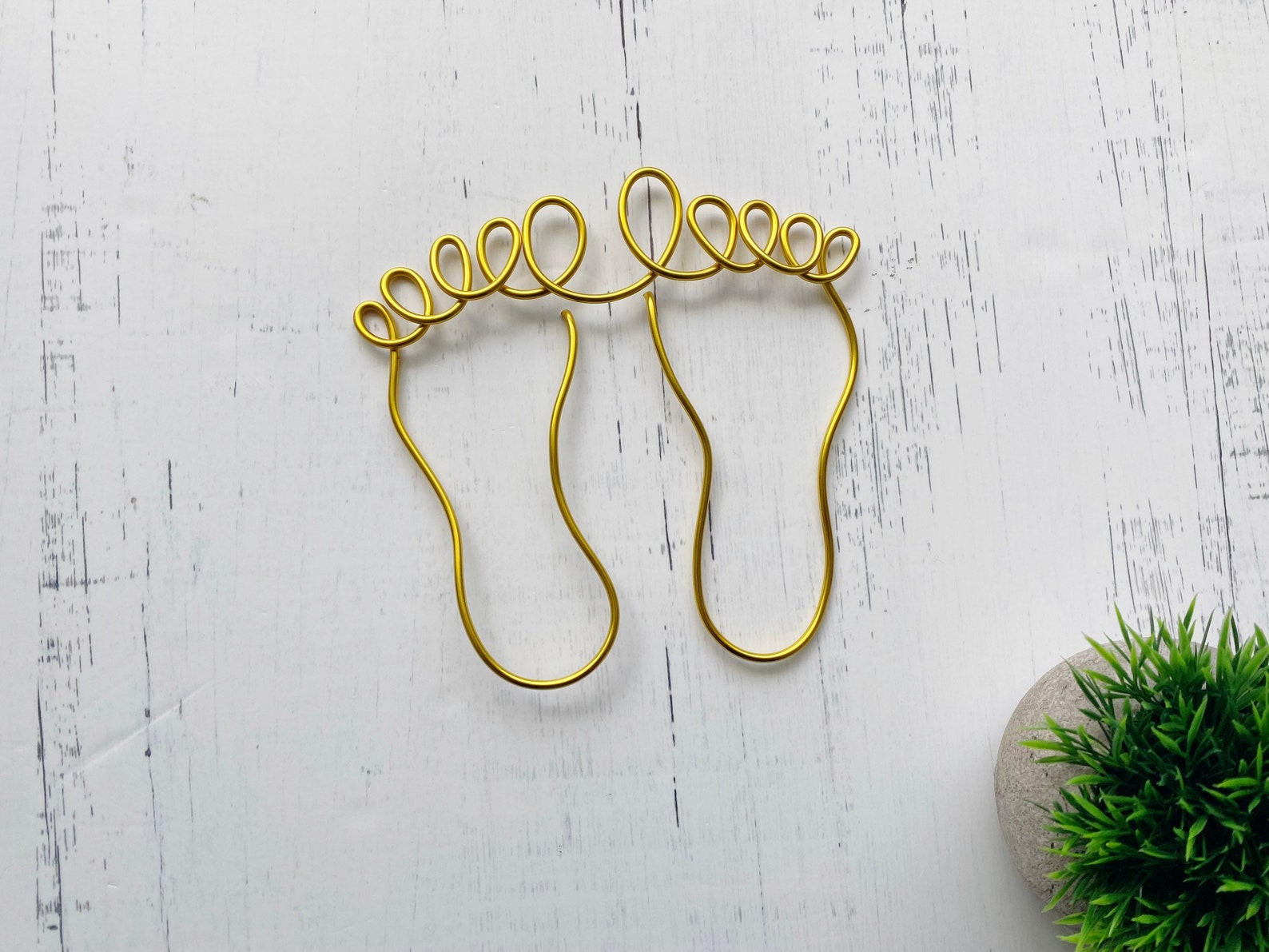 Footprints Metal Art One Line Wall Art Wire Wall Art Metal Home Decor ...