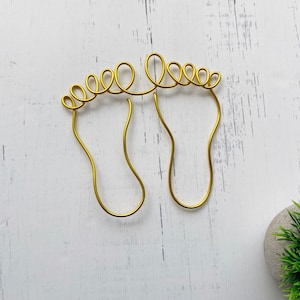 Footprints | Metal Art | One Line Wall Art | Wire Wall Art | Metal Home ...