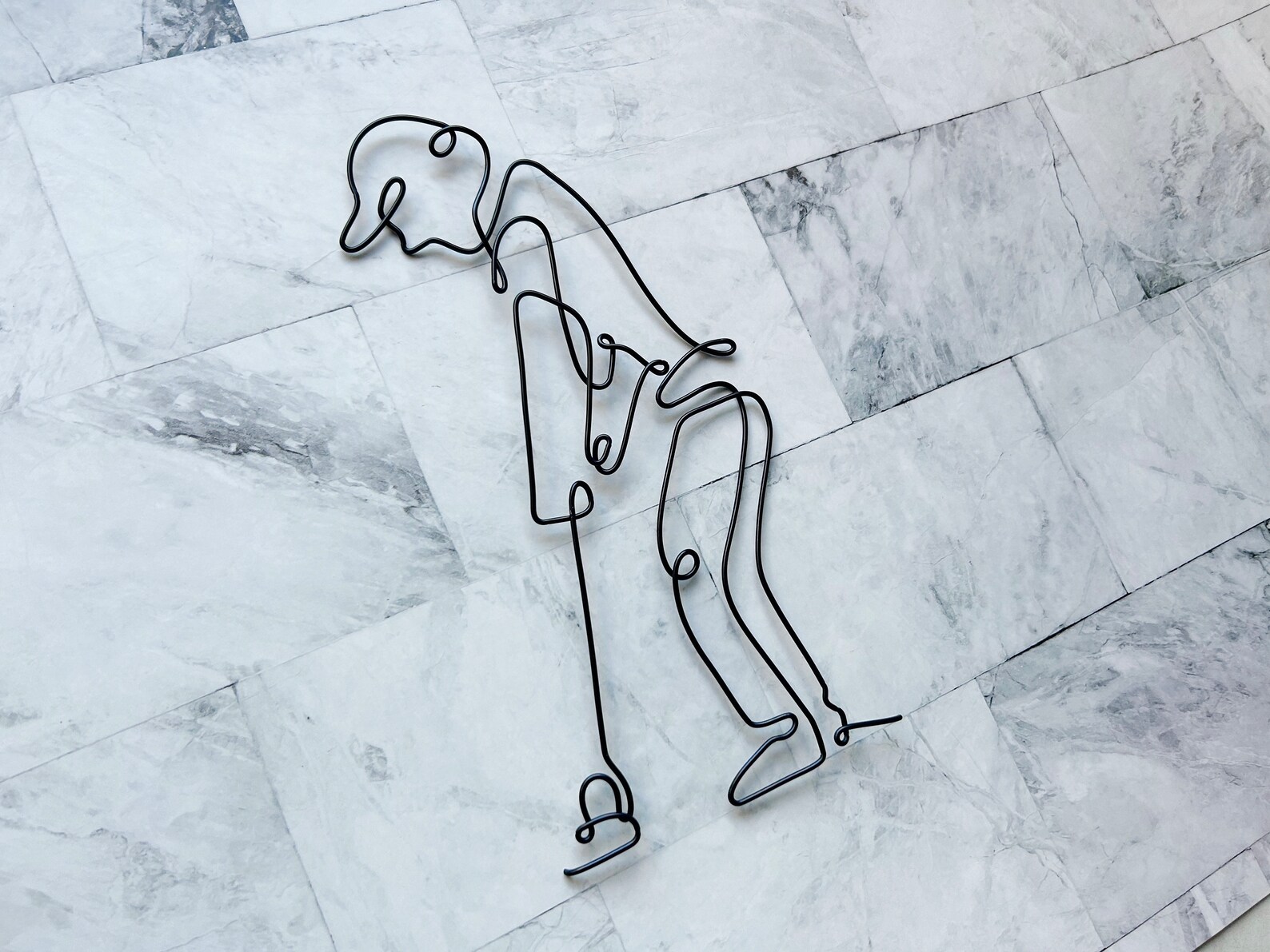 Golfer One Line Wire Art | Office Wall Art | Golf Gift | Wire Words ...