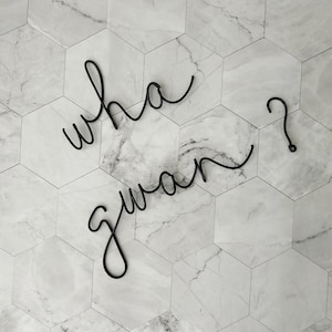 Wha Gwan Jamaican Sign | Welcome Wire Wall Sign | Wire Words | Metal ...