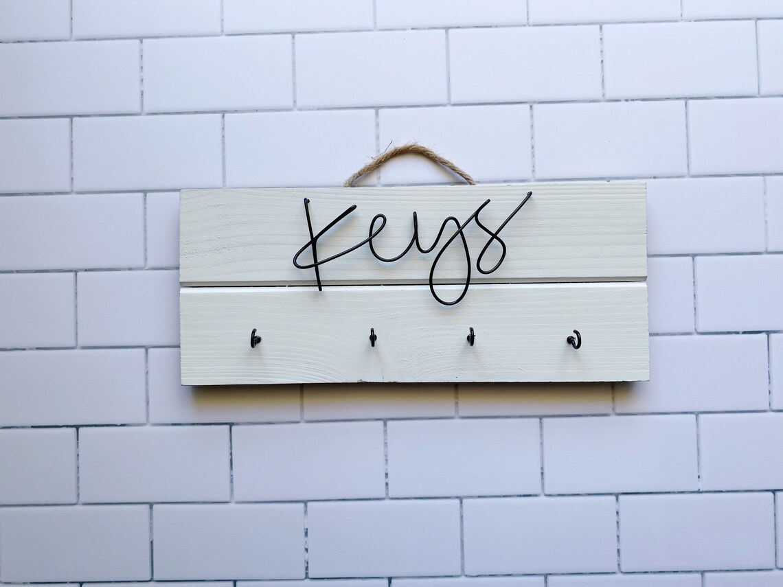 Wire Word Key Holder 3D Key Holder Keys Sign Wire Words - Etsy
