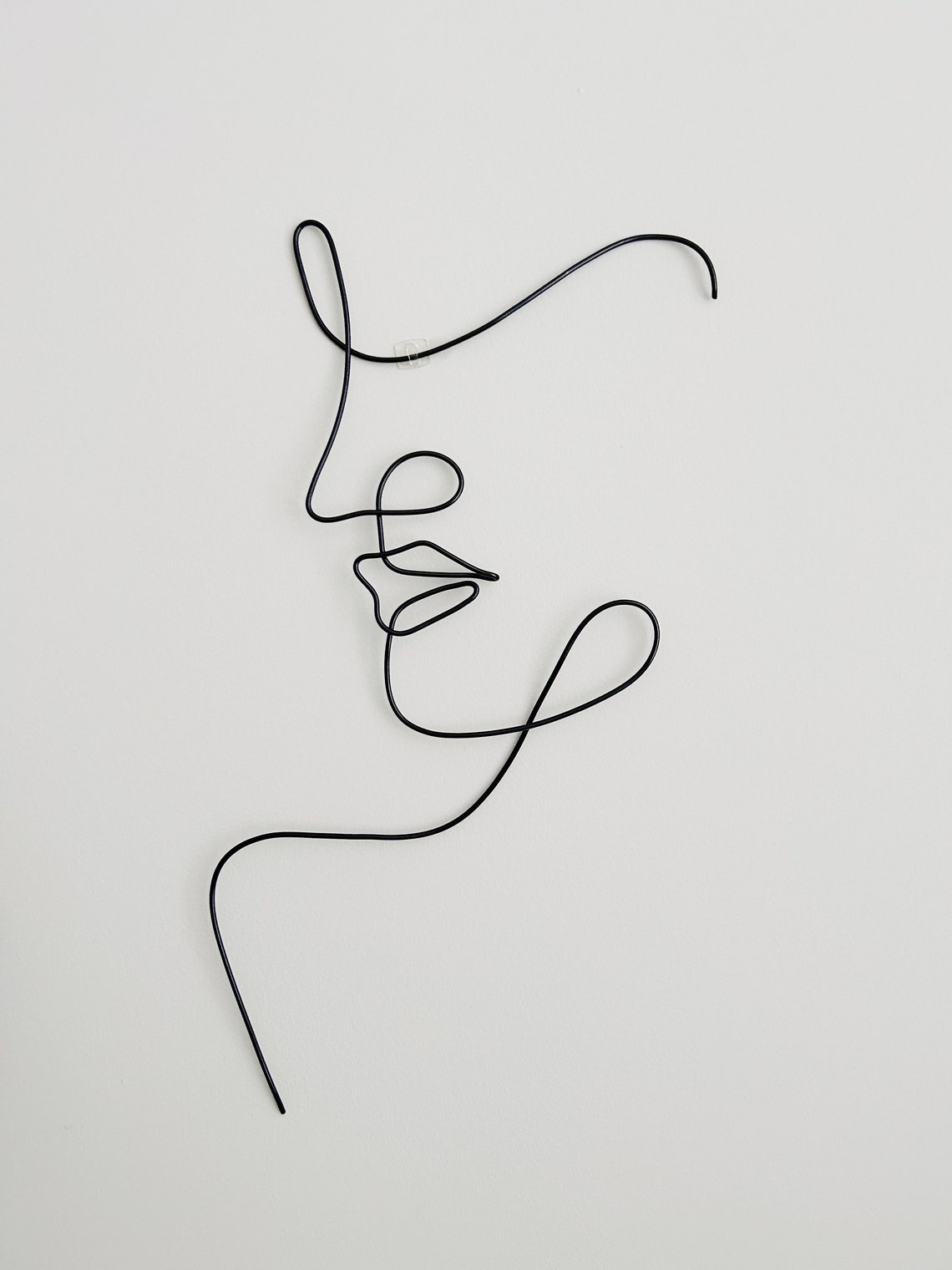 3D Womans Face Profile One Line Decor Metal Wall Art - Etsy