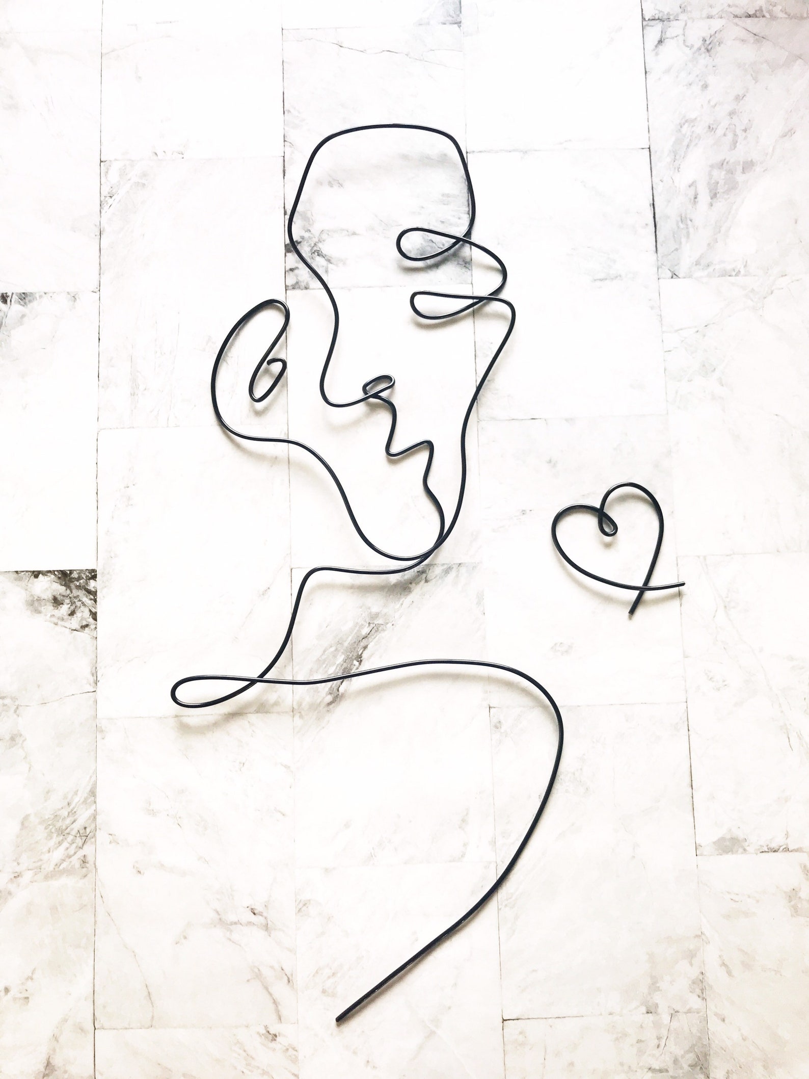 Kissing Couple Wall Art Wire Wall Art Bedroom Decor Wall - Etsy