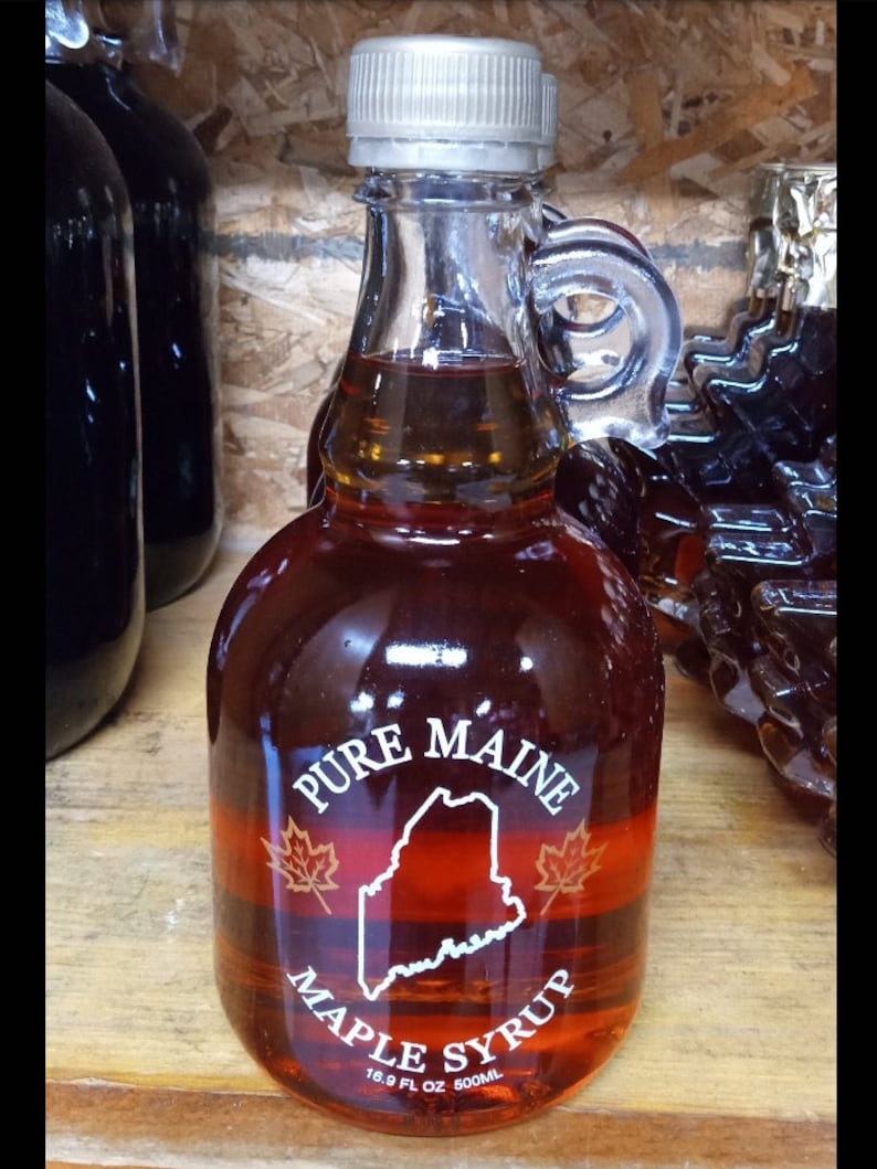 Real Maine Maple Syrup in 1 Liter Gallone Glass Bottle - Etsy
