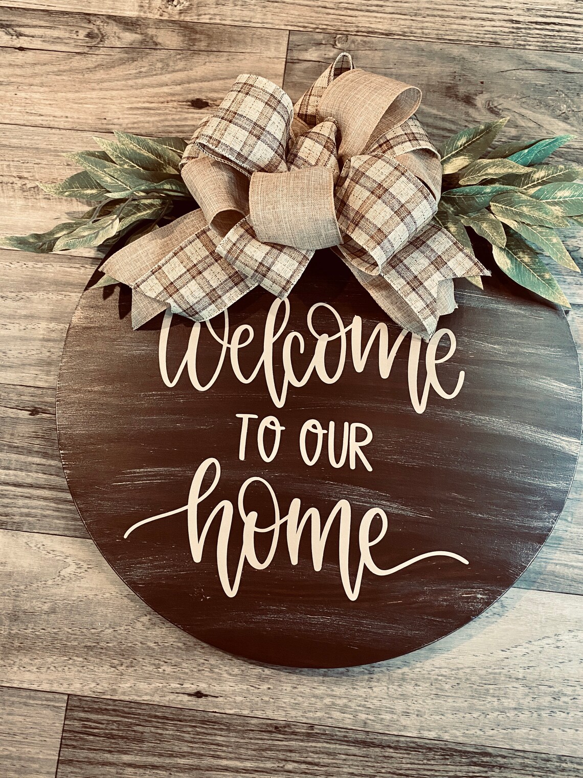 Round Door Hanger | Front Door Decor | Door Hanger | Wreath for Front ...