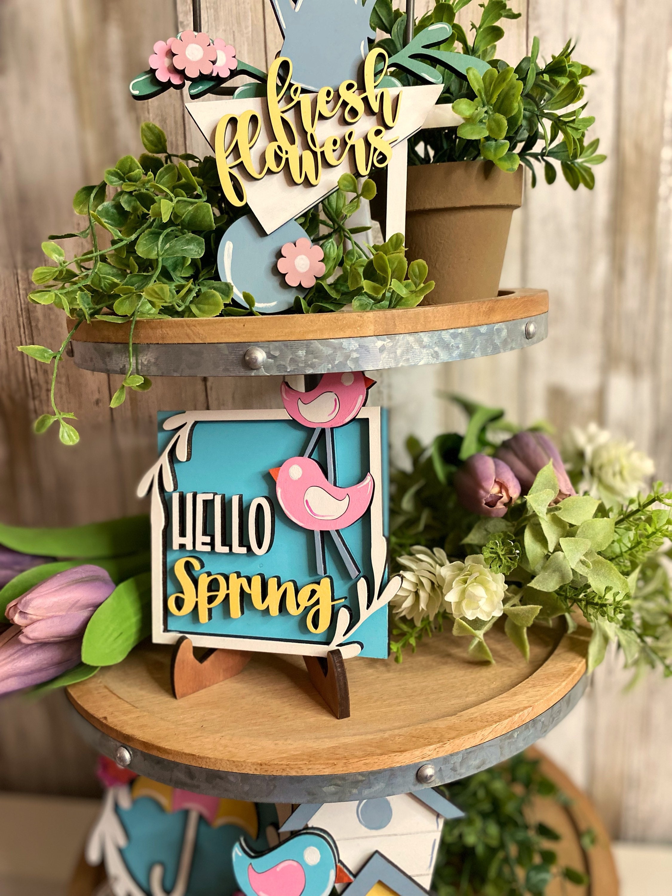 Spring Tier Tray Spring Tier Tray Decor Tier Tray Decor Tier Tray ...