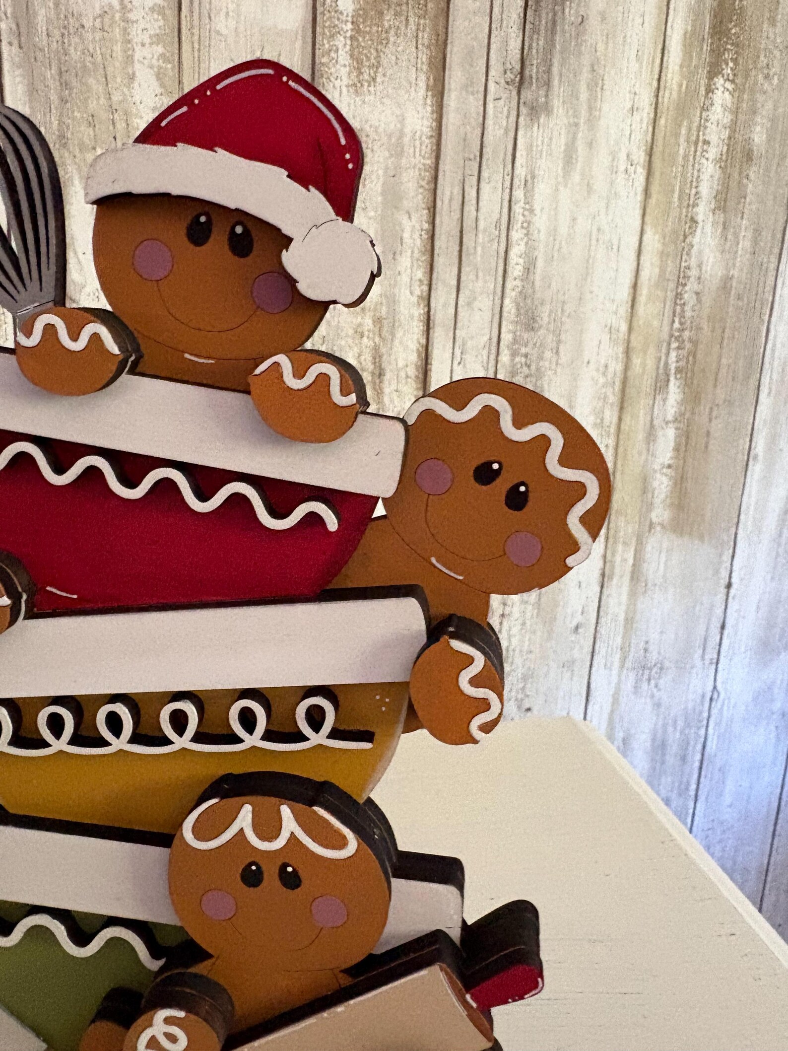 Wooden Gingerbread Shelf Sitter, Christmas Décor, Gingerbread Men ...