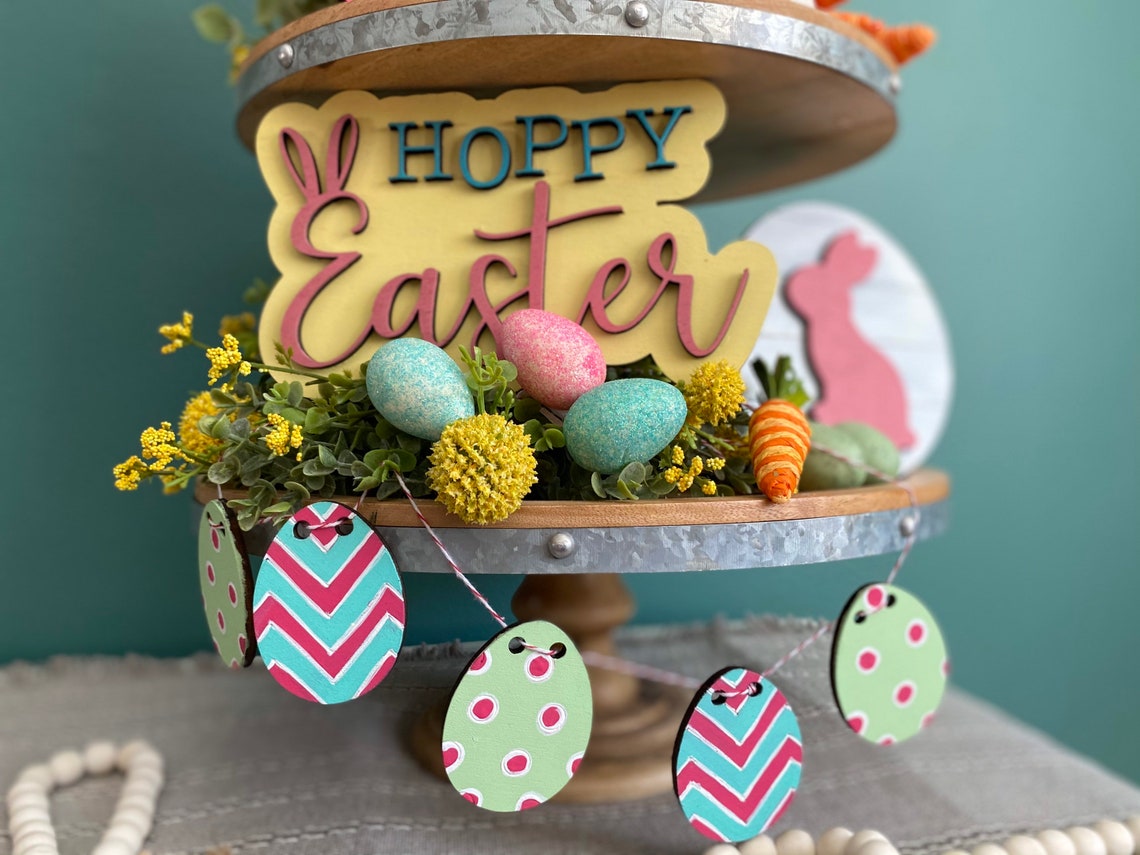 Easter Tiered Tray Decor| Tiered Tray DIY| Easter Decor| Wood Craft Kit ...