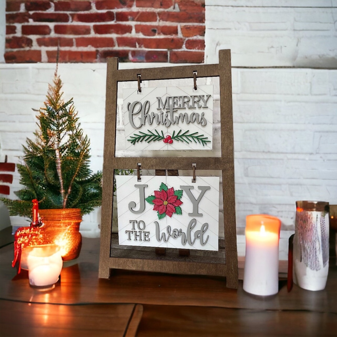 Wooden Ladder With Interchangeable Tiles & Built in Easel - Etsy