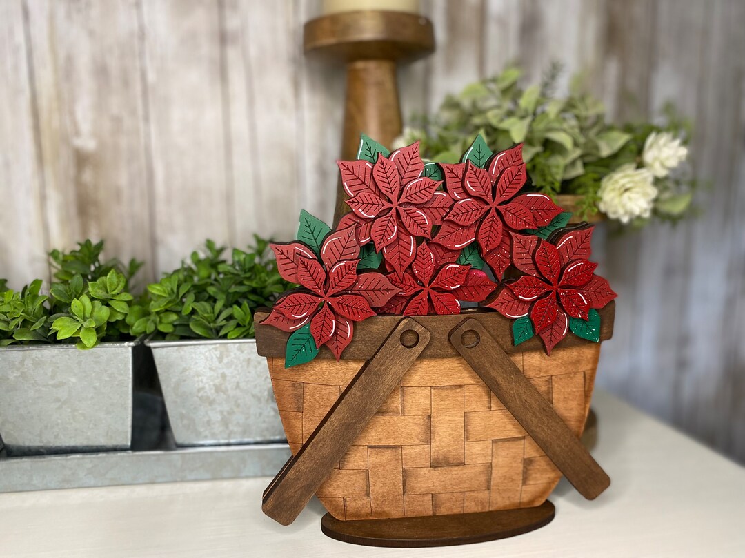 ADD-ON for Interchangeable Baskets, Poinsettias, Top Insert ...