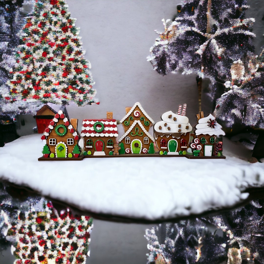Gingerbread Mini Christmas House Village | Christmas Home Decor ...