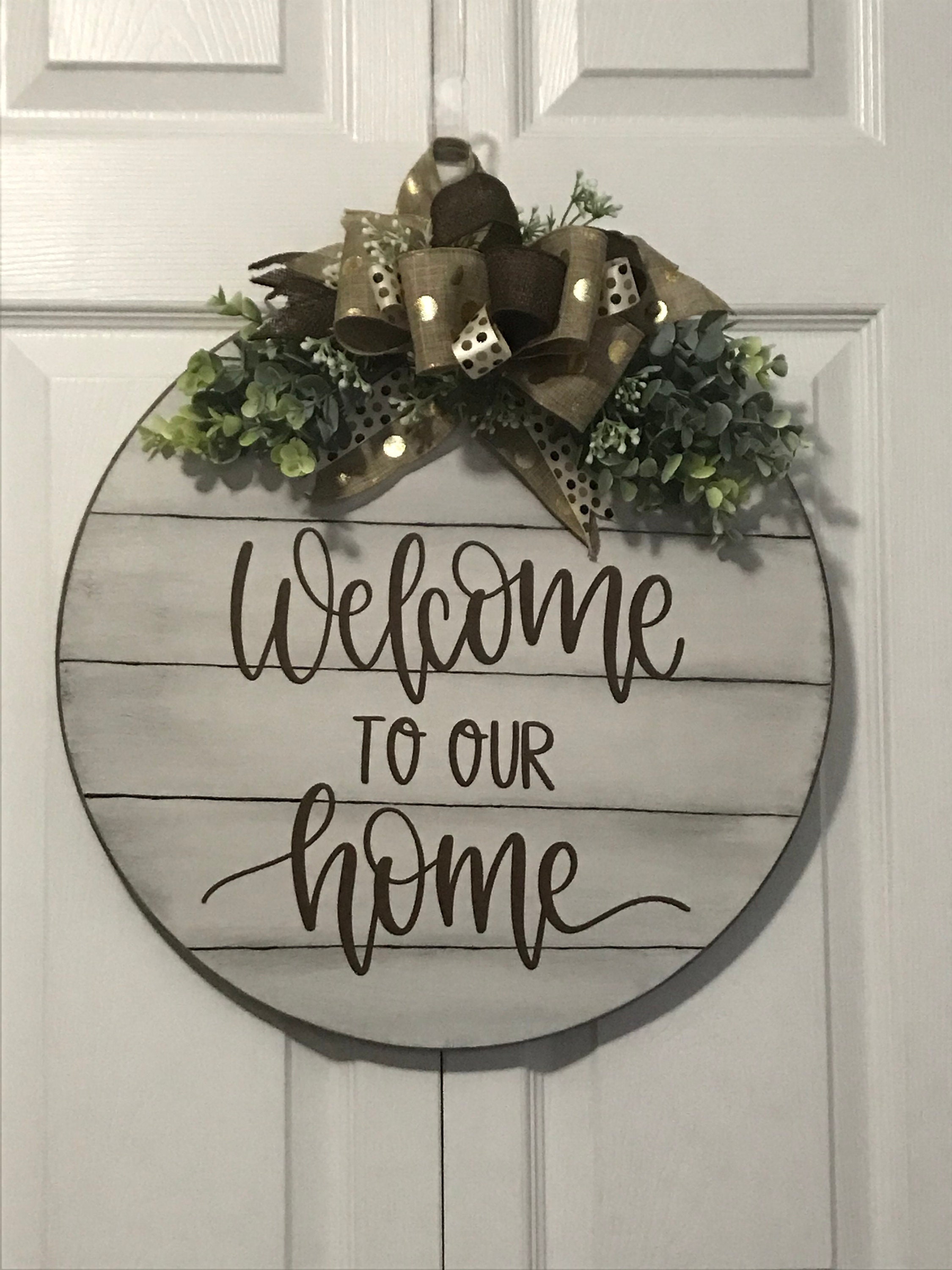 Round Door Hanger | Front Door Decor | Door Hanger | Wreath for Front ...