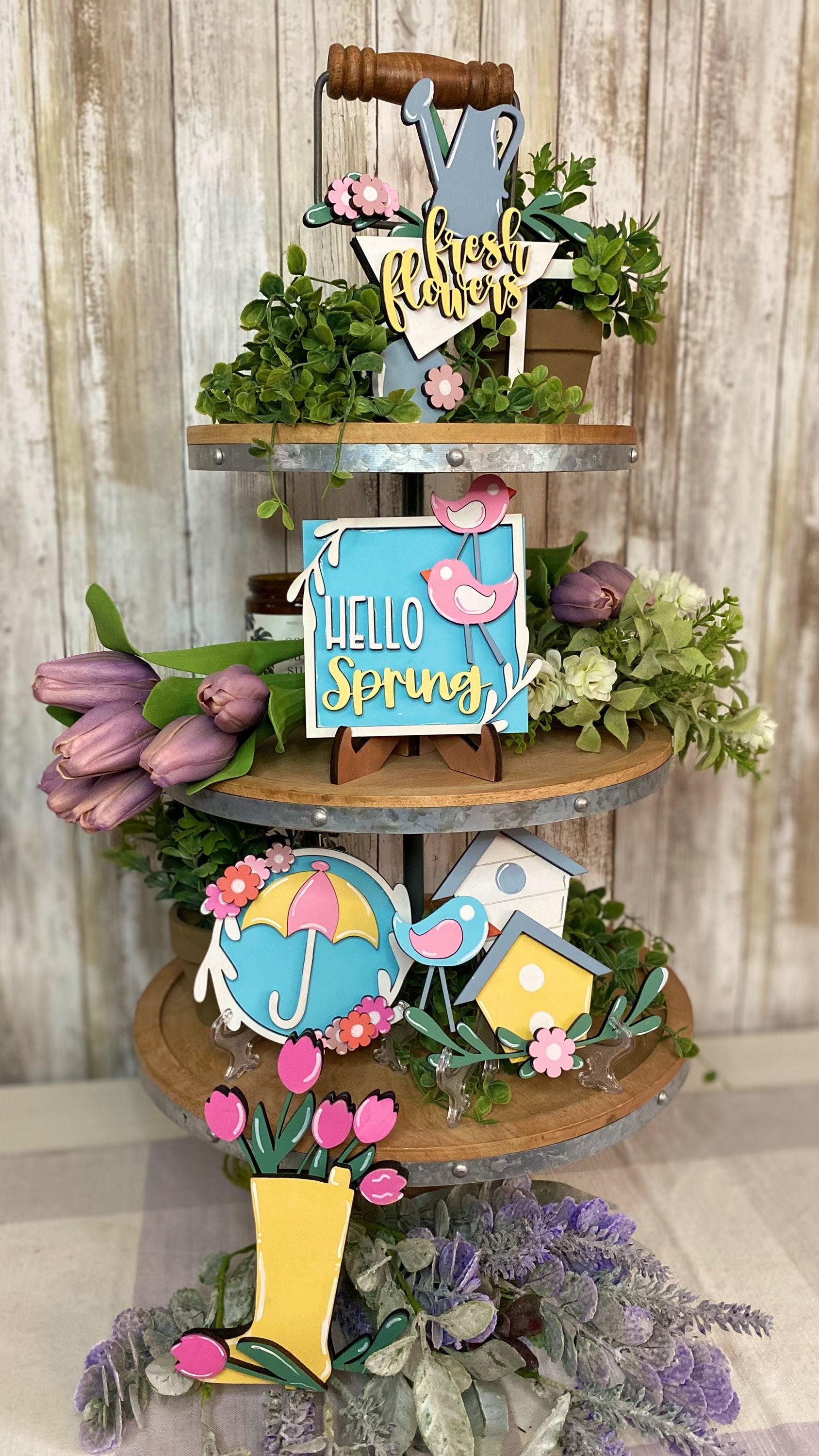 Spring Tier Tray Spring Tier Tray Decor Tier Tray Decor Tier Tray ...