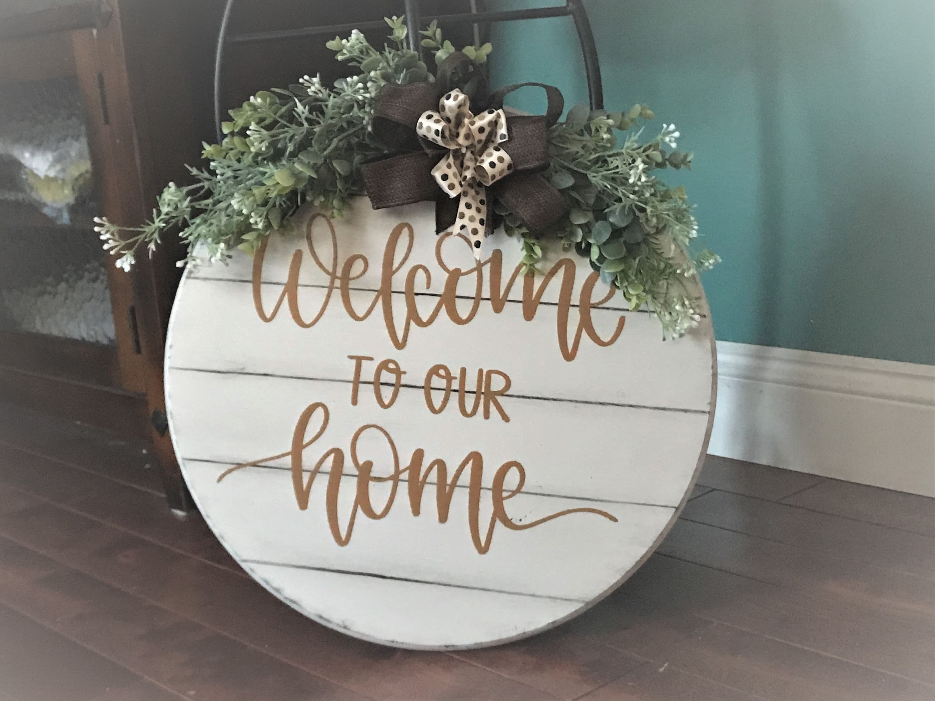 Round Door Hanger | Front Door Decor | Door Hanger | Wreath for Front ...