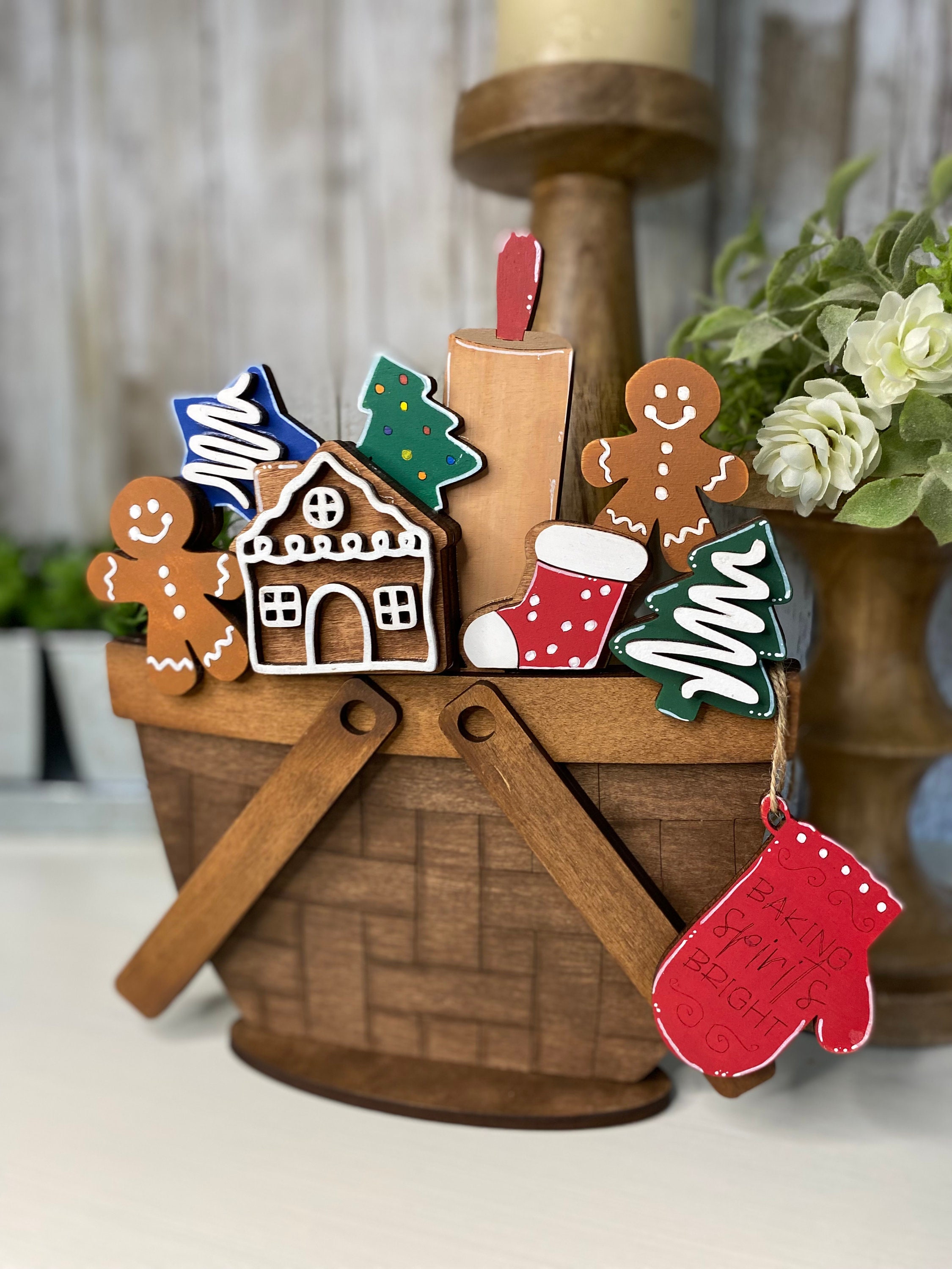 ADD-ON for Interchangeable Baskets, Christmas Cookie, Top Insert ...