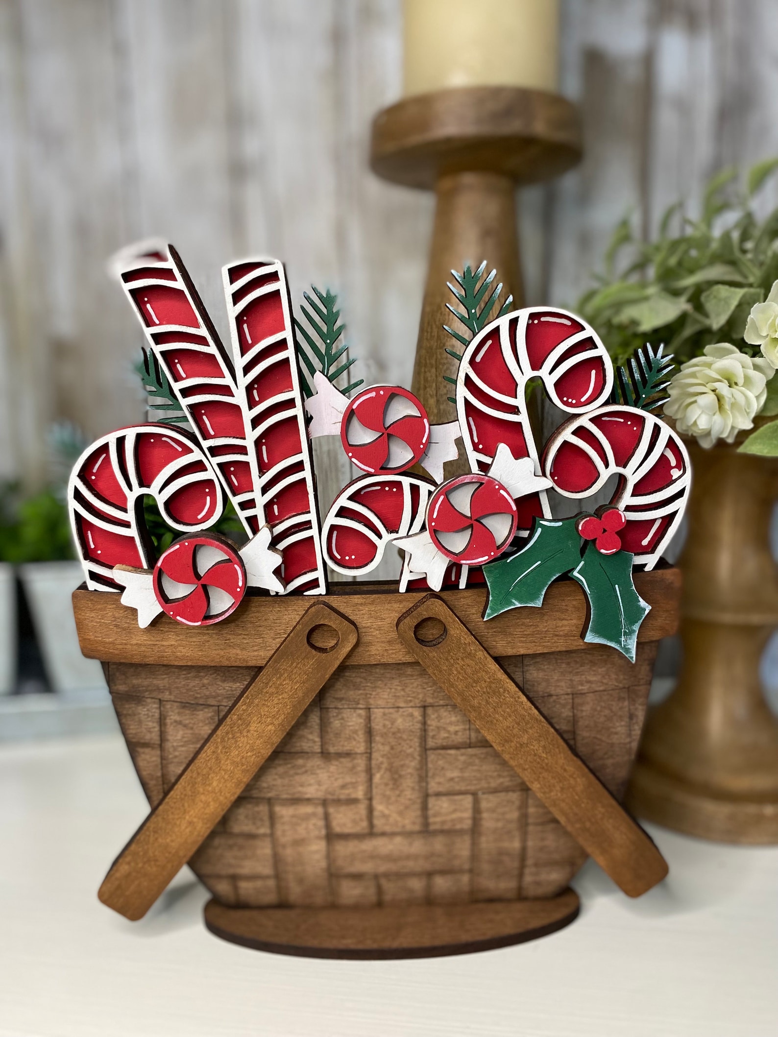 Winter Interchangeable Basket Decor, Christmas Decor, Winter Home Decor ...