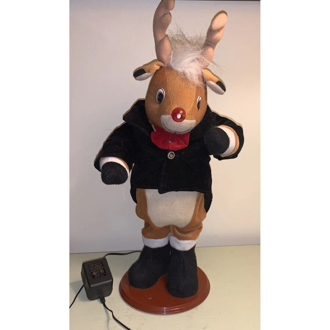 1977 Lighted Motionette Rudolph the Red Nosed Reindeer Dancing Musical ...