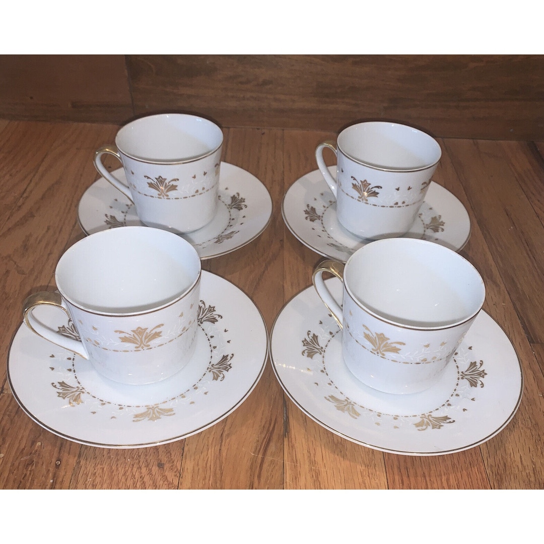 Vintage Mikasa Fine China Jyoto Japan "matisse" Set/4 Tea Cup Saucer Retired - Etsy