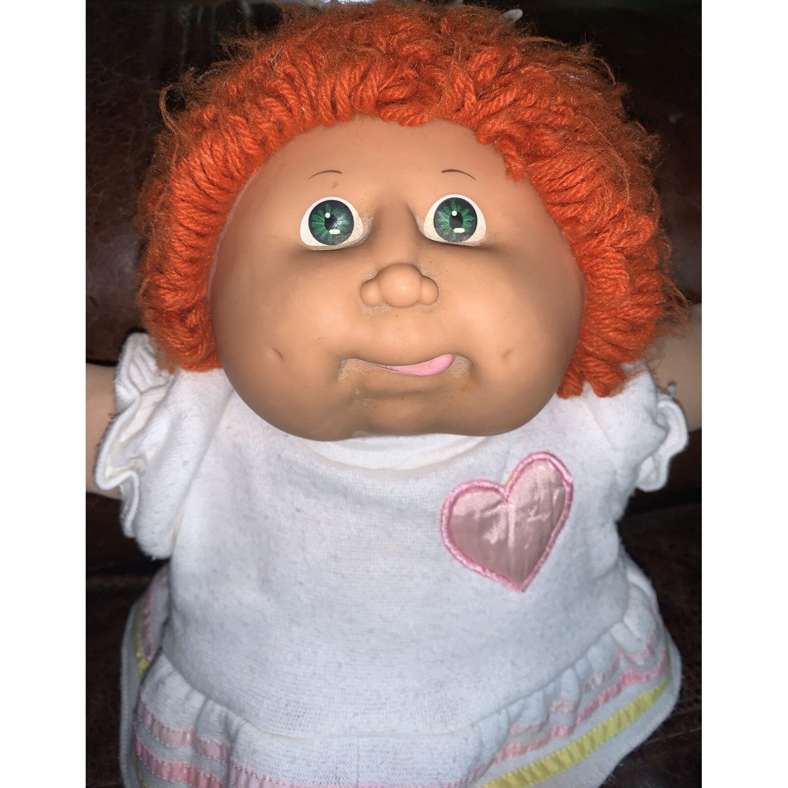 Hasbro Cabbage Patch Kids Doll 16" Red Hair Green Eyes Dimples Tongue Pony Tail - Etsy