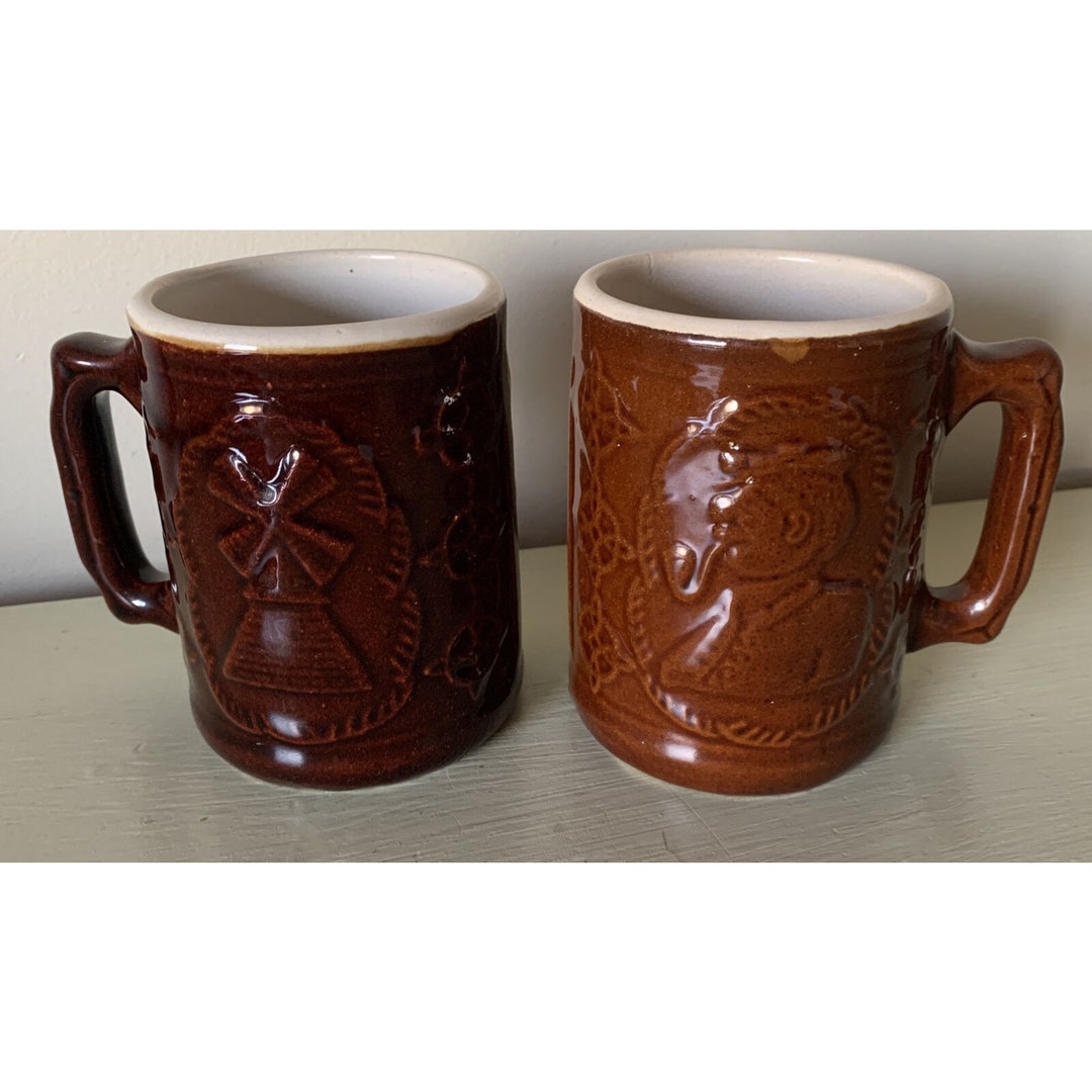 Antique Burley & Winter Pottery Crooksville Ohio Brownware Mug Sailor ...