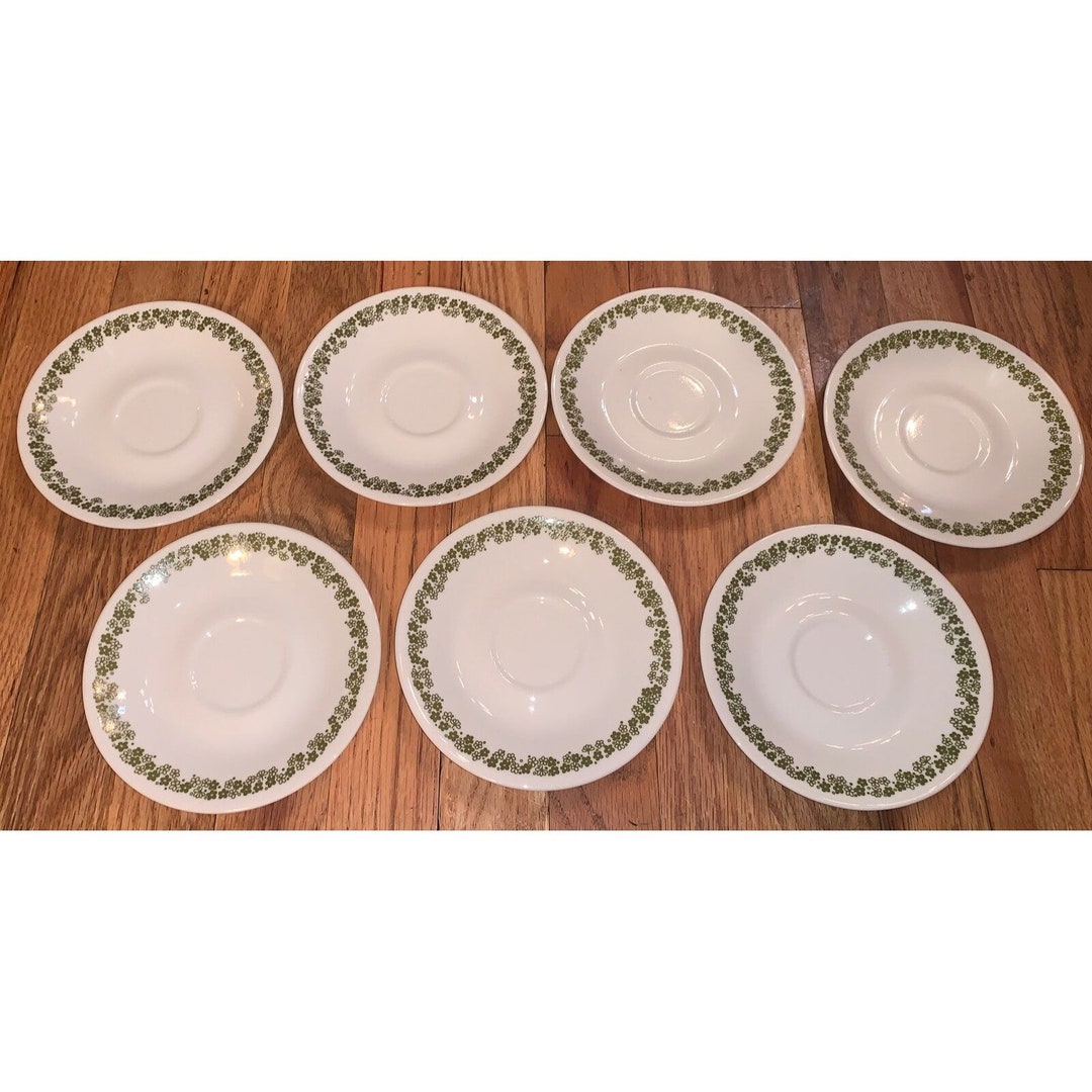 Corelle Spring Blossom Crazy Daisy Saucers 6" Set of 7 Vintage MCM - Etsy