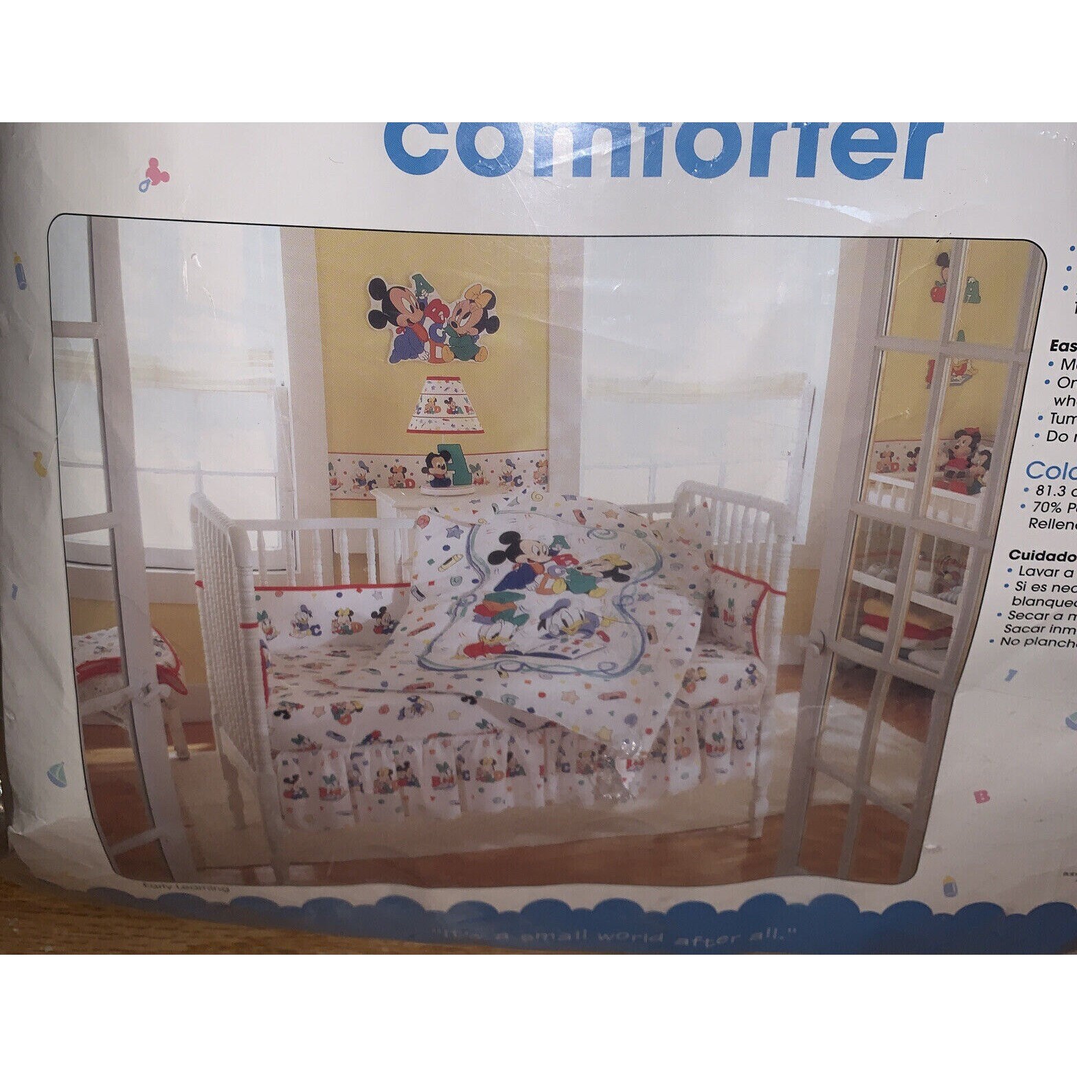 VTG 80s Dundee Disney Babies Crib Comforter Quilt Blanket Mickey Minnie ...
