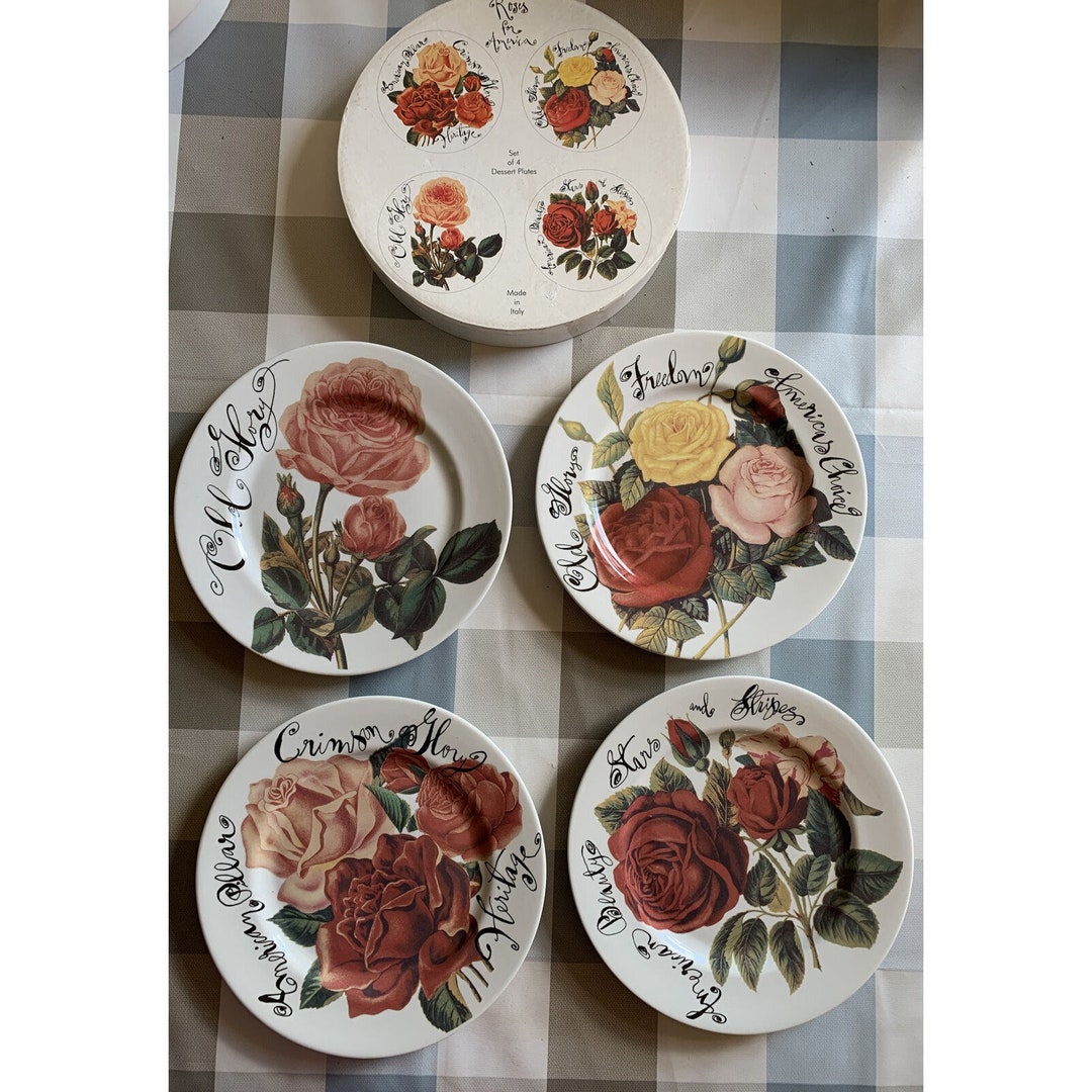 La Primula, Old Glory 8 Plate. Made in Italy, From Set: Roses for ...