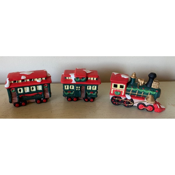 Porcelain Christmas Train - Etsy