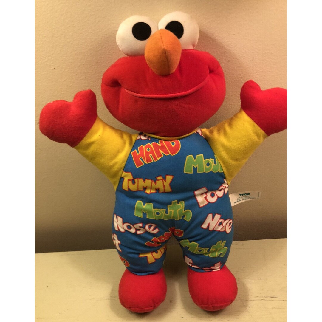 Vintage Toy Teach Me Elmo 1996 Talking / Teaches Tyco Plush Doll Sesame ...