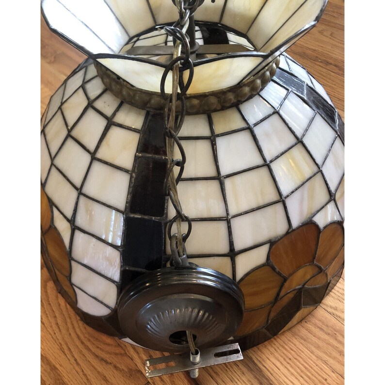 Tiffany Style Hanging Lamp Shade Billiards Stained Glass 19x13 - Etsy