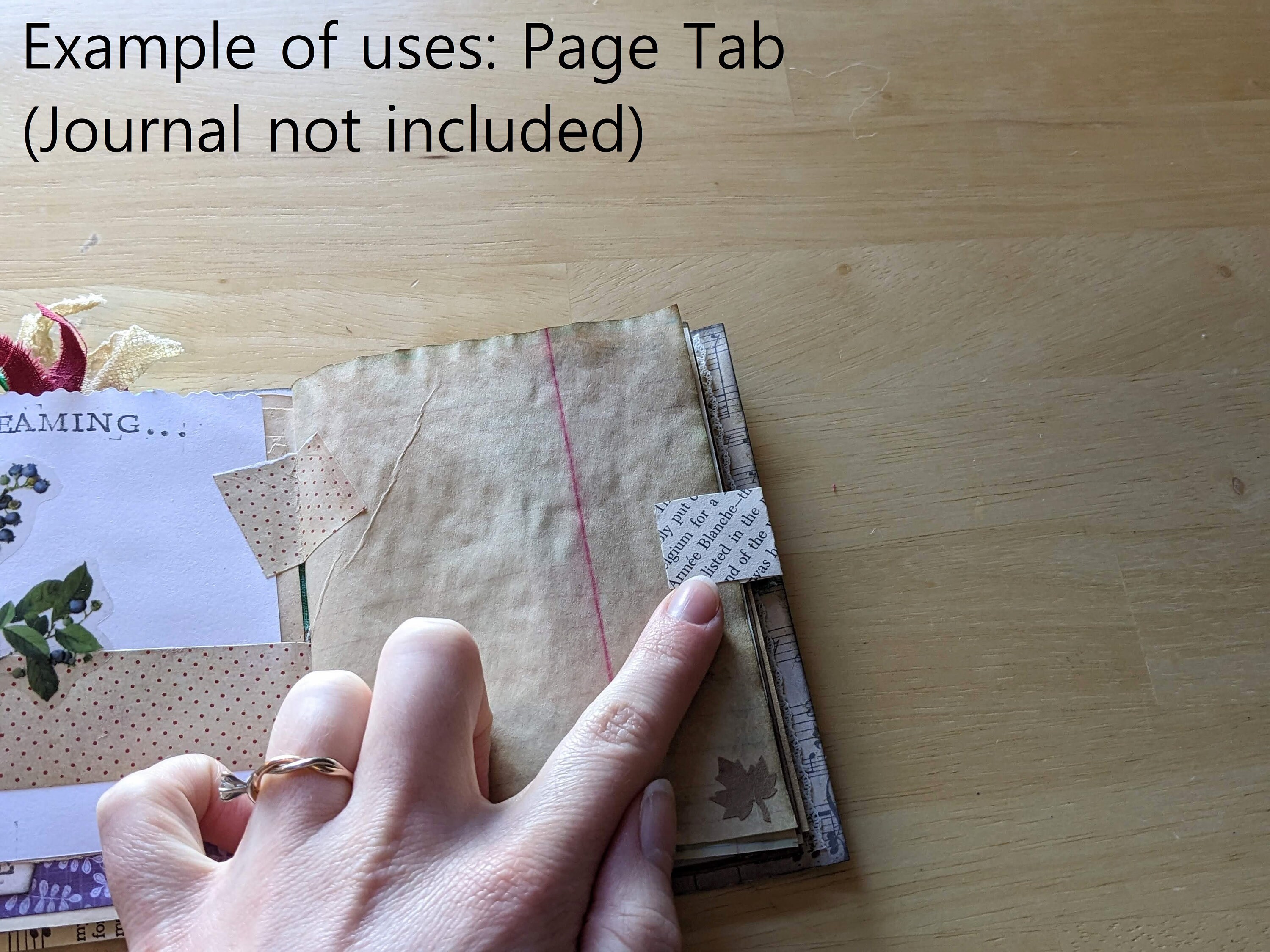 Vintage Book Page Tape Junk Journal Supply, 6x2 Inch Book Page Stickers ...