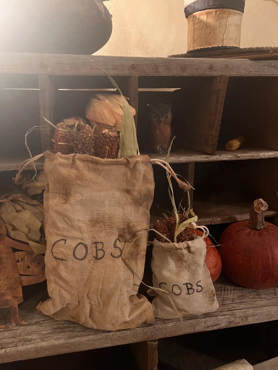 Primitive Dried Corn Husks Dirty Bags ~primitive Fall~ Primitive Corn ...