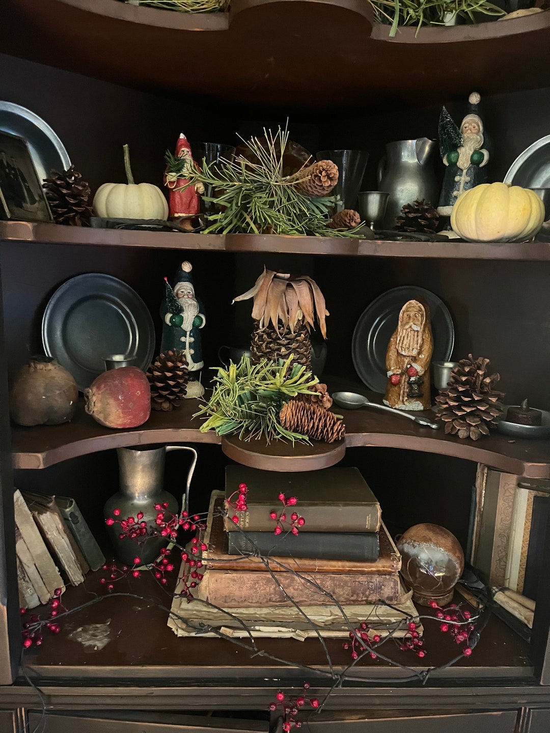 Primitive Realistic Red Berry Garland ~best Faux Red Berries ~primitive ...