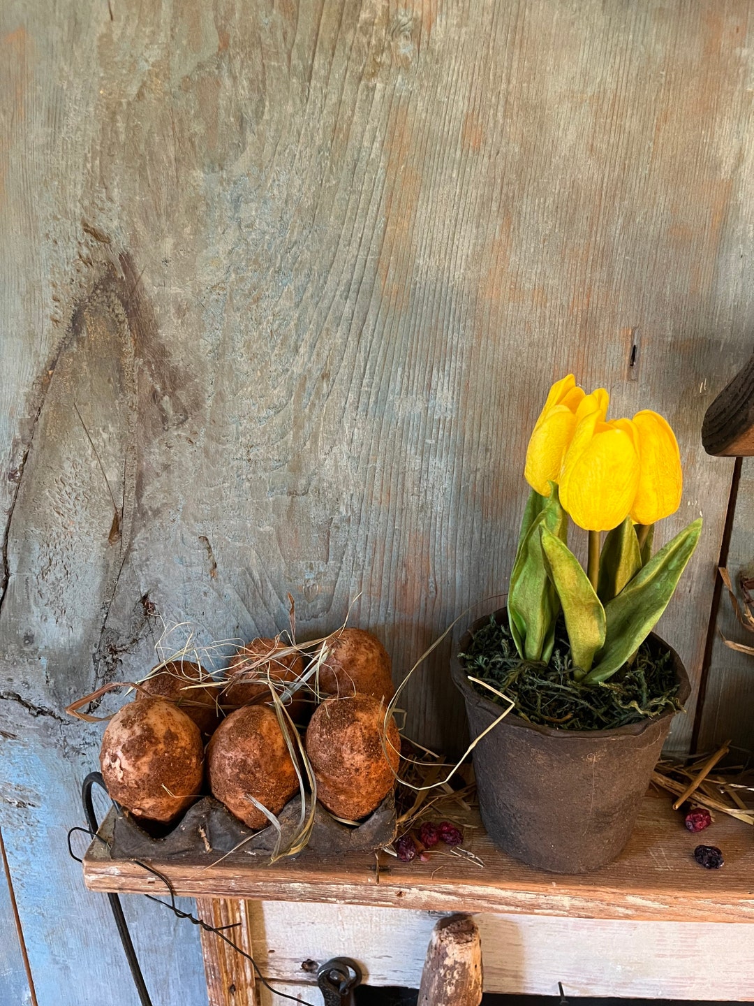 Primitive Easter Grubby Egg Cartongrubby Eggsgrubby Easter Carton With ...