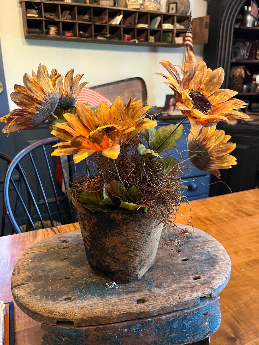 NEW!! Early Primitive Flowers Grubby Sunflowers~make- Do~ Needful ...