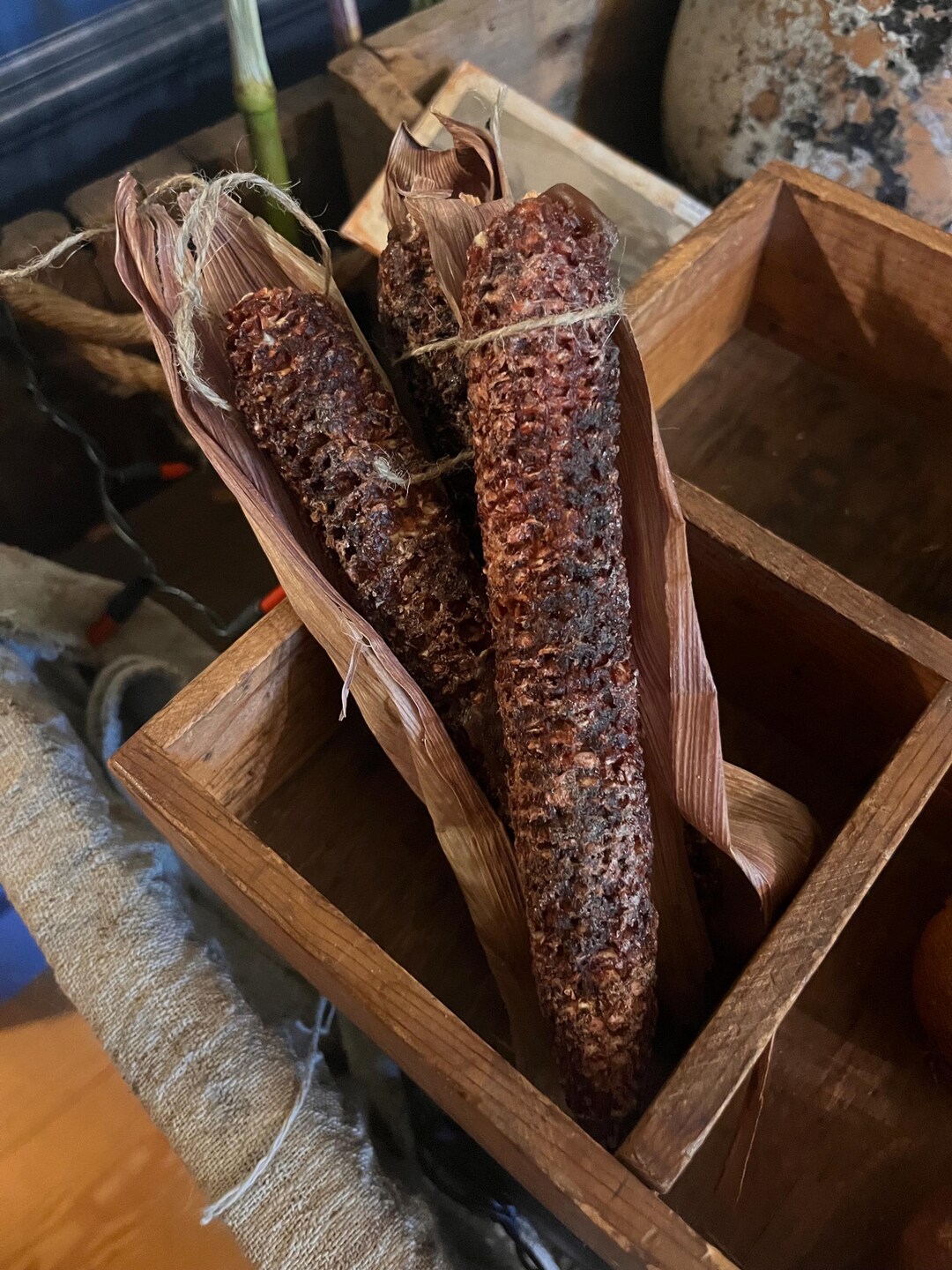 Primitive Dried Corn Cobs Waxed ~primitive Fall~ Primitive Corn~ Dried ...