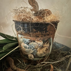 Primitive Easter Grubby Pot~grubby Eggs~grubby Easter Pot With Eggs ...
